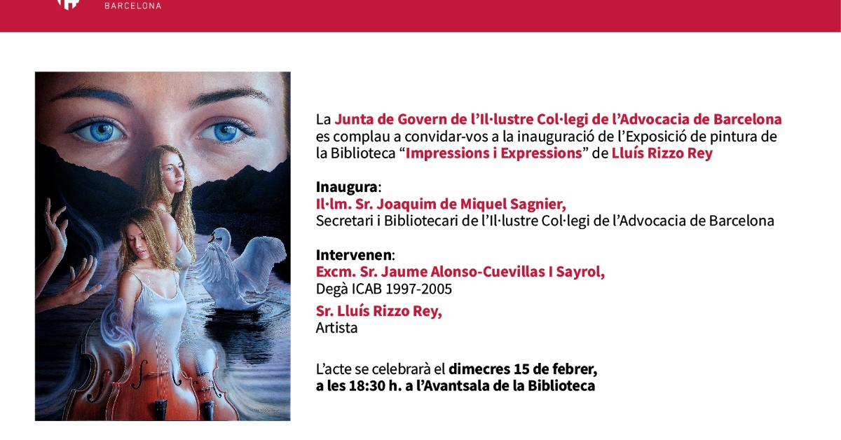 Inauguración en la Biblioteca del ICAB de la exposición de pintura ...