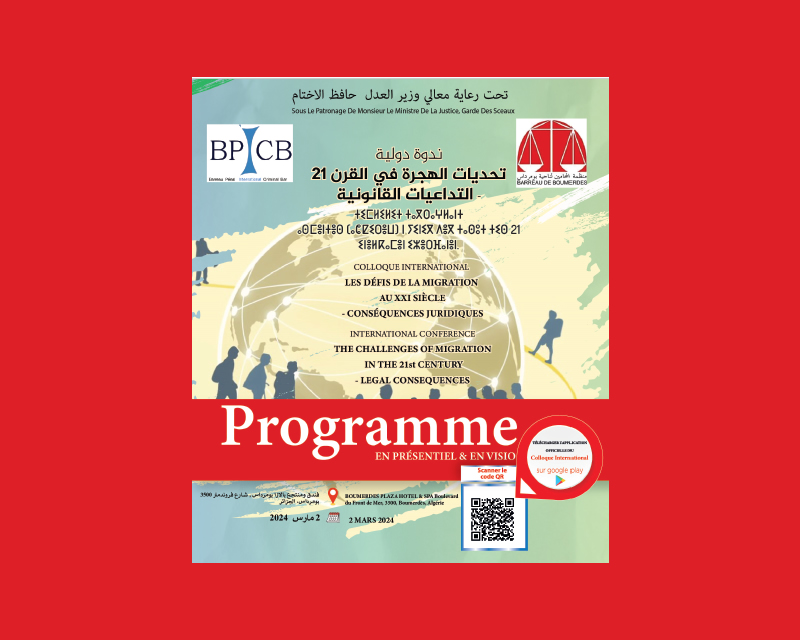 BARREAU PENAL INTERNATIONAL CRIMINAL BAR: Programme of the International Conference BP: "The ...